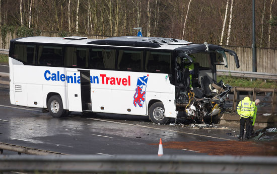 Scene Coach Crash On M4 Junction Editorial Stock Photo - Stock Image ...
