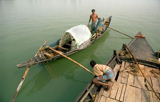 Fishermen Busy Their Regular Occupation On Editorial Stock Photo ...