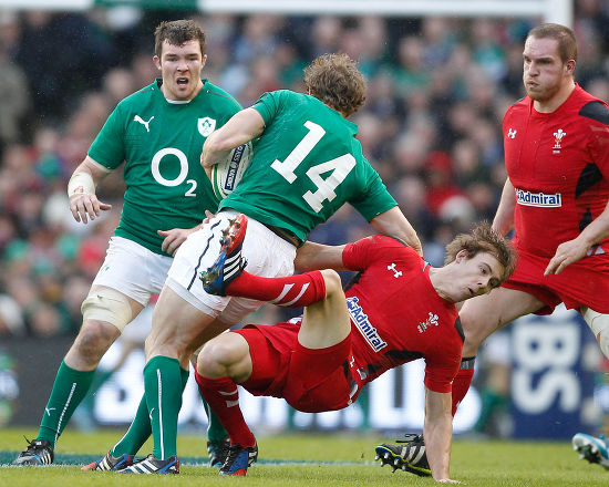 Andrew Trimble Ireland Liam Williams Wales Editorial Stock Photo ...