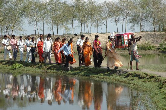 Marriage Procession Bride On Palanquin Palki Editorial Stock Photo ...