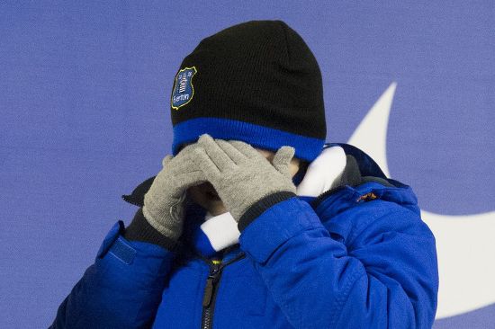 Young Everton Fan Cries Following Announcement Editorial Stock Photo ...