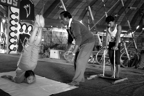 Teenage Nepalese Girl Practicing Physical Feats Editorial Stock Photo ...