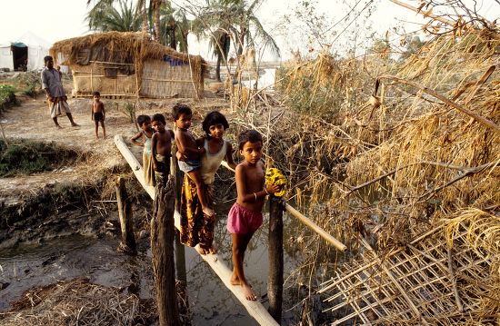 Children Devastated Village 1991 Cyclone One Editorial Stock Photo ...