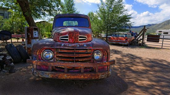 Old Red Rusty Ford F1 Route Editorial Stock Photo - Stock Image ...