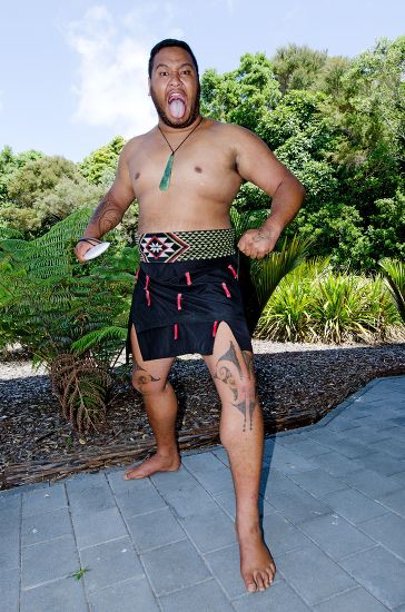 Maori Man Preforming Haka During Waitangi Editorial Stock Photo - Stock ...