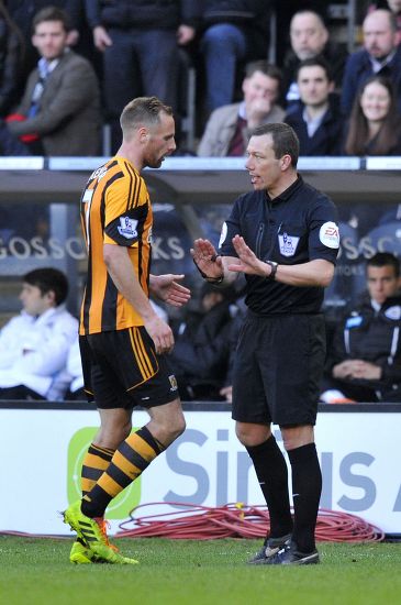 Referee Kevin Friend Tries Calm Down Editorial Stock Photo - Stock ...