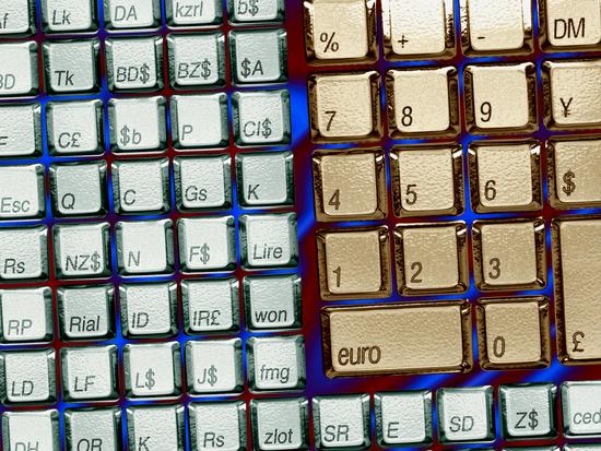 Gold Silver Computer Keyboard Gold Keys Editorial Stock Photo - Stock ...