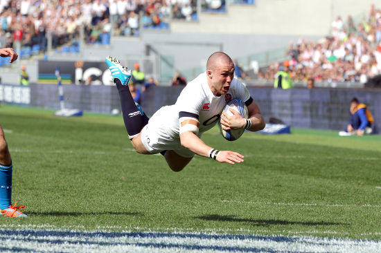 Englands Mike Brown Scores 3rd Try Editorial Stock Photo - Stock Image ...