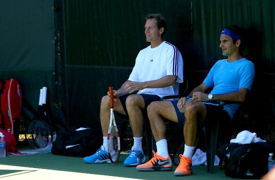 Roger Federer Switzerland Stefan Edberg Sit Editorial Stock Photo ...