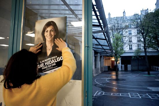 Poster Depicting Anne Hidalgo Editorial Stock Photo - Stock Image ...