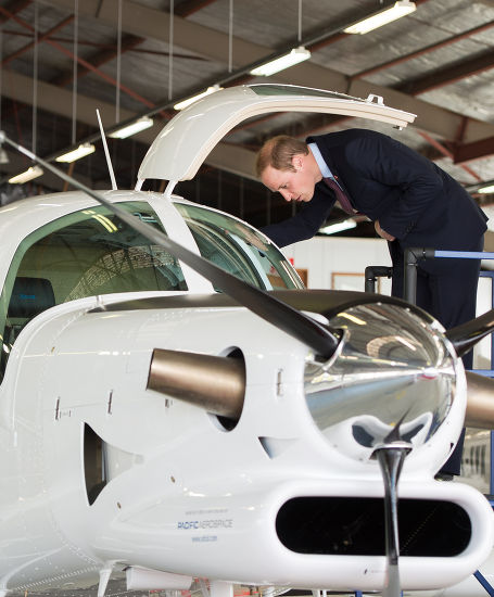 Prince William Inspects P750 Xstol Plane Editorial Stock Photo - Stock ...