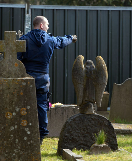 Police Workers Dig Section Graveyard St Editorial Stock Photo - Stock ...