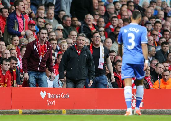 Liverpool Fans Shout Abuse Ashley Cole Editorial Stock Photo - Stock ...