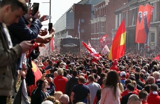 Liverpool Team Coach Arrives Anfield Game Editorial Stock Photo - Stock ...