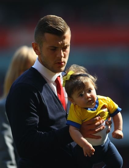 Arsenals Jack Wilshere Holds His Daughter Editorial Stock Photo - Stock ...
