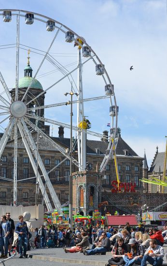 Ferris Wheel Dam Square Amsterdam Holland Editorial Stock Photo - Stock ...