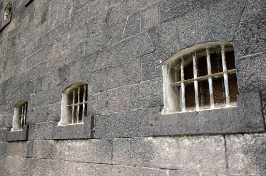 Old Prison Cell Windows Wall Editorial Stock Photo - Stock Image ...