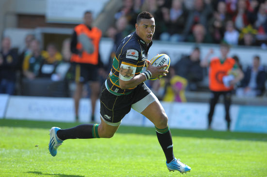 Northamptons Luther Burrell Races Try Rugby Editorial Stock Photo ...
