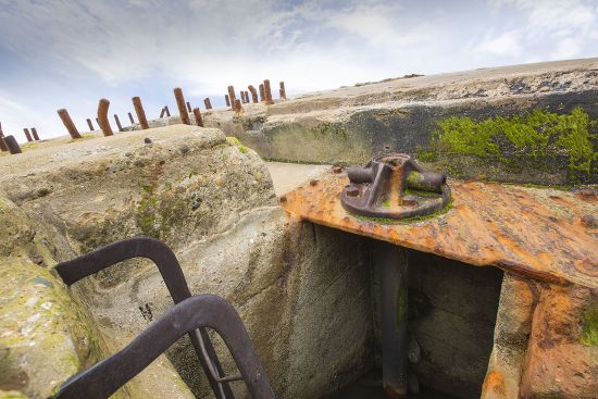 Remains Gun Emplacement Godwin Battery On Editorial Stock Photo - Stock ...