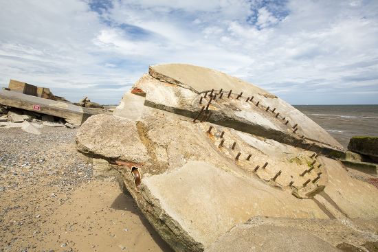 Remains Gun Emplacement Godwin Battery On Editorial Stock Photo - Stock ...