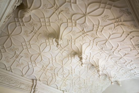Elaborate Plaster Ceiling Trerice Elizabethan Manor Editorial Stock ...