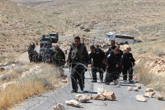 Israeli Policemen Blocked Barricades When They Editorial Stock Photo ...