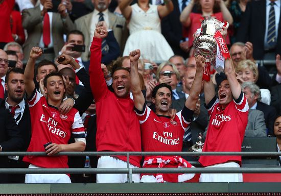 Arsenal Celebrate Winning Fa Cup Editorial Stock Photo - Stock Image ...