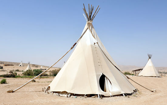 Desert Lodges Tipi Indian Tent Negev Editorial Stock Photo - Stock ...