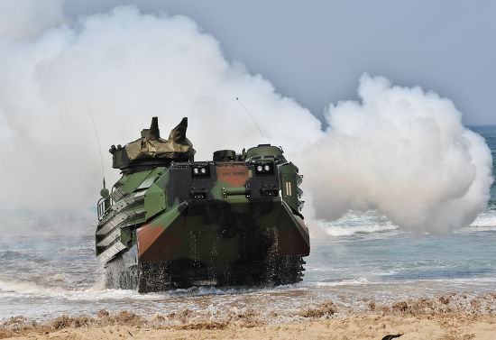 Us Marines Assault Amphibious Vehicle Aav7 Editorial Stock Photo ...