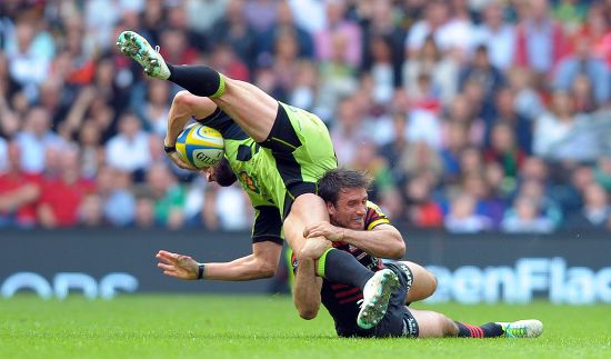 Saracens Marcelo Bosch Puts Big Tackle Editorial Stock Photo - Stock ...