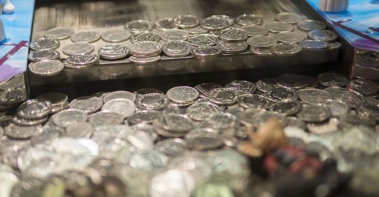 Coin Waterfall Arcade Game Editorial Stock Photo - Stock Image ...