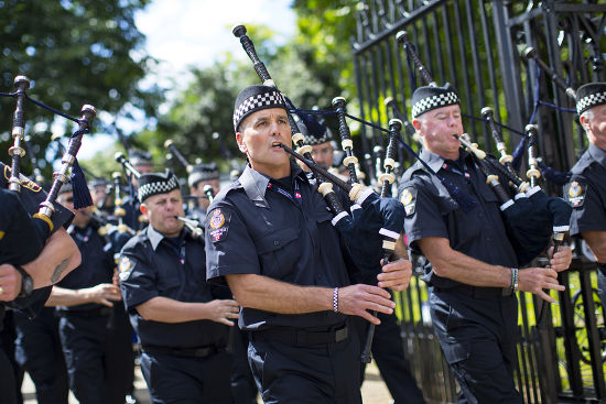 Vancouver Police Pipe Band Rehearse Ceremonial Editorial Stock Photo ...