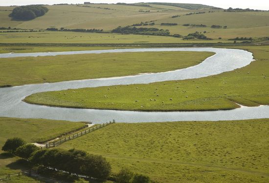 Large Looping Meanders On River Cuckmere Editorial Stock Photo - Stock ...