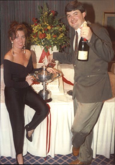 John Parrott Snooker Player Wife Karen Foto stock editorial - Imagem ...