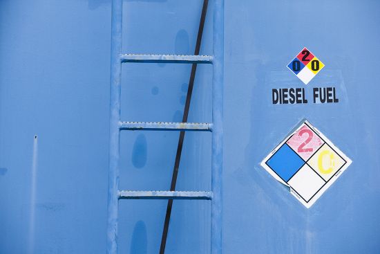 Diesel Fuel Signage On Side Fuel Editorial Stock Photo - Stock Image ...