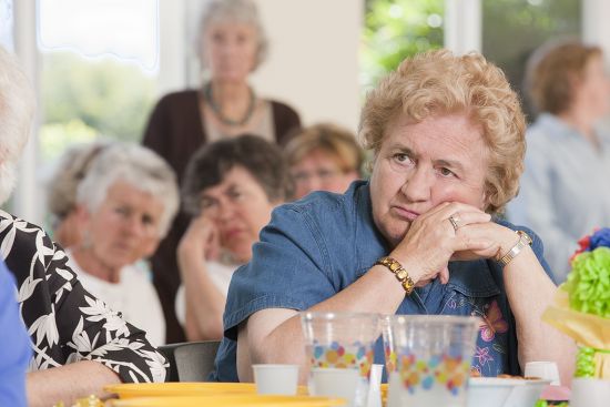 Model Released Senior Woman Relaxing Luncheon Editorial Stock Photo ...