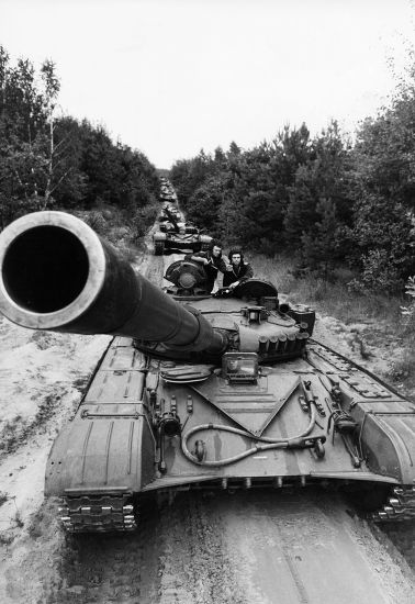 Column Soviet T72 M1 Tank Unit Editorial Stock Photo - Stock Image ...