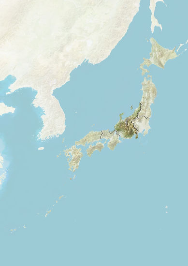 Relief Map Japan Showing Region Chubu Editorial Stock Photo - Stock ...