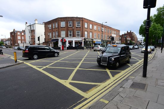 Yellow Box Junction Bagleys Lane New Editorial Stock Photo - Stock ...