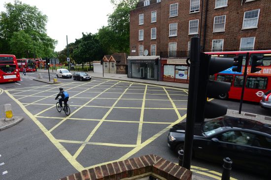 Yellow Box Junction Bagleys Lane New Editorial Stock Photo - Stock ...