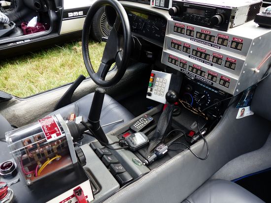 Inside Back Future Delorean Car Including Editorial Stock Photo - Stock ...