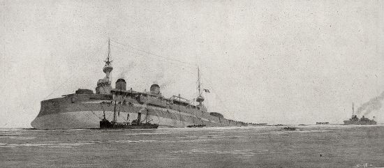 1916 French Battleship Gaul Sinks Off Editorial Stock Photo - Stock ...