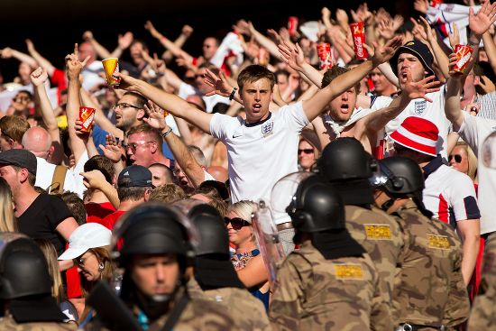 Riot Police Have Wade Calm Down Editorial Stock Photo - Stock Image ...