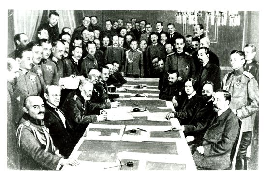 Negotiating Treaty Brest Litovsk Finally Signed Editorial Stock Photo ...