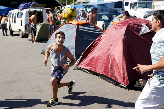 Argentina Fans Play Football Makeshift Camp Editorial Stock Photo ...