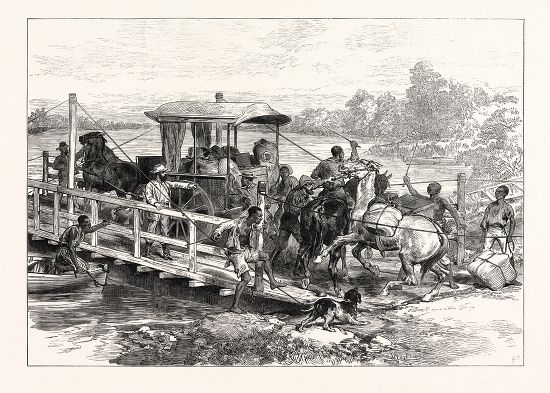 Pontoon Over Vaal River Klipdrift South - Foto de stock de contenido ...