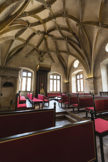 Medieval Room Ribbed Vault Prague Castle Editorial Stock Photo - Stock ...