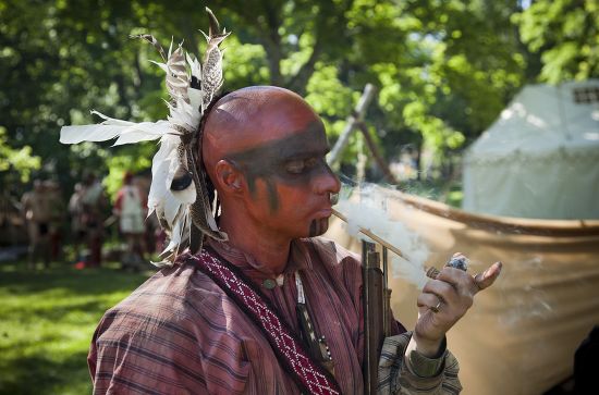 Native American Indian Northeast Tribes Smokes Editorial Stock Photo ...