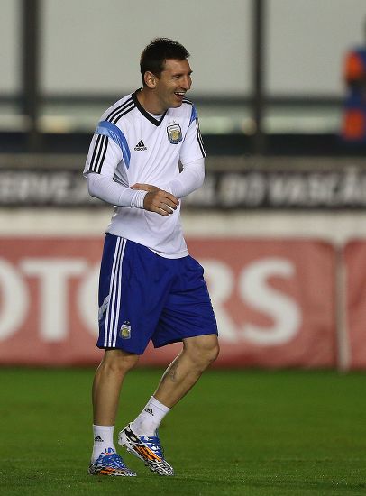 Lionel Messi Argentina Laughs During Training Editorial Stock Photo ...