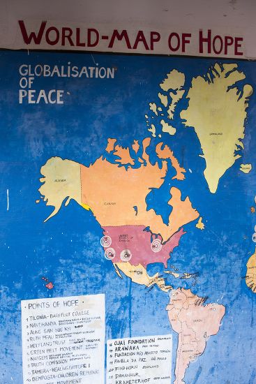 World Map Hope Barefoot College Rajasthan Editorial Stock Photo - Stock ...